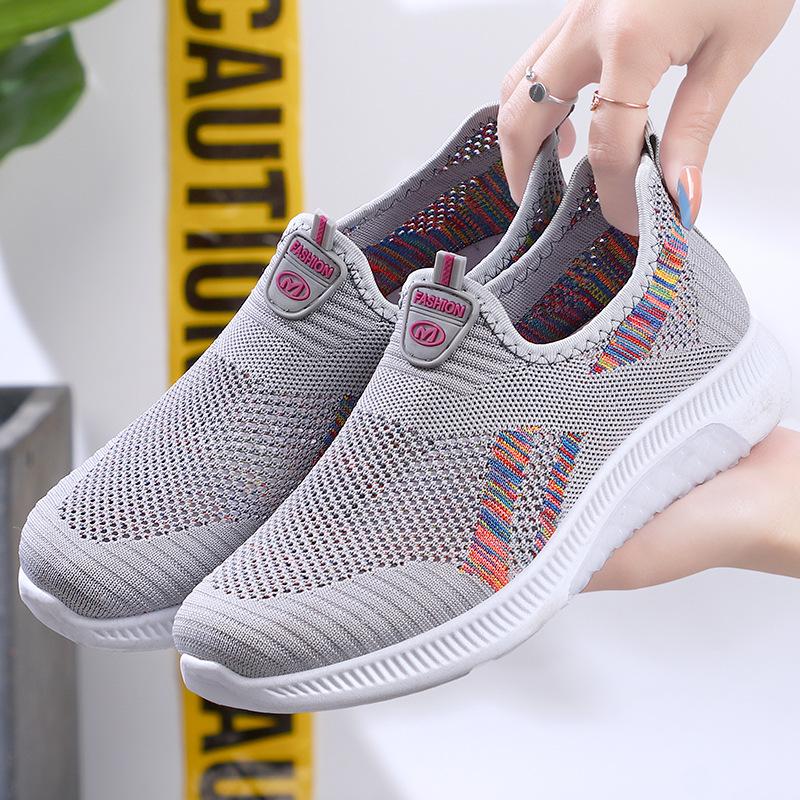 Buy Women's Shoes Breathable Mesh Cloth Shoes Lightweight Soft Sole ...