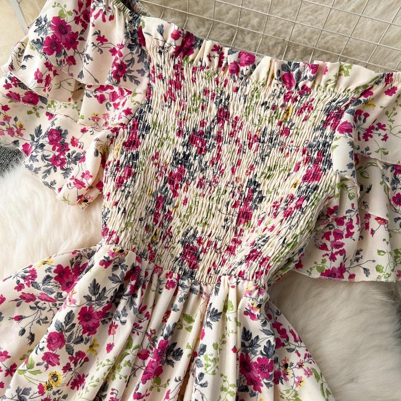 Купить Женское летнее весеннее платье с открытыми плечами и короткими ...