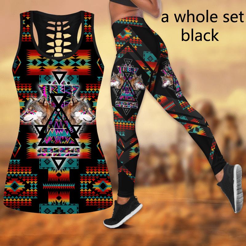 Buy Summer Women Native American 3d Print Hollow Out Tank Top Vest High