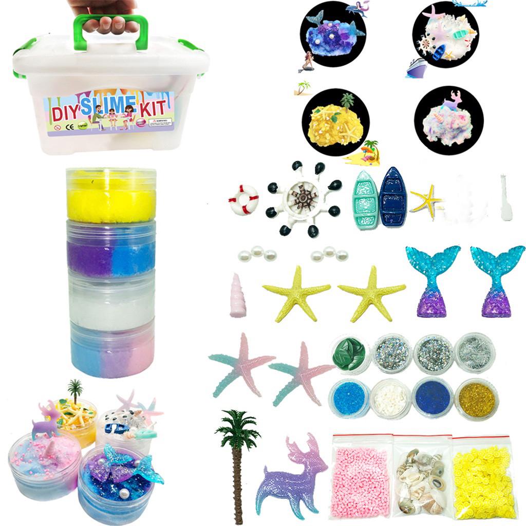 Buy DIY Slime Kit Supplies Clear Crystal Slime Making Kit Slime Foam ...