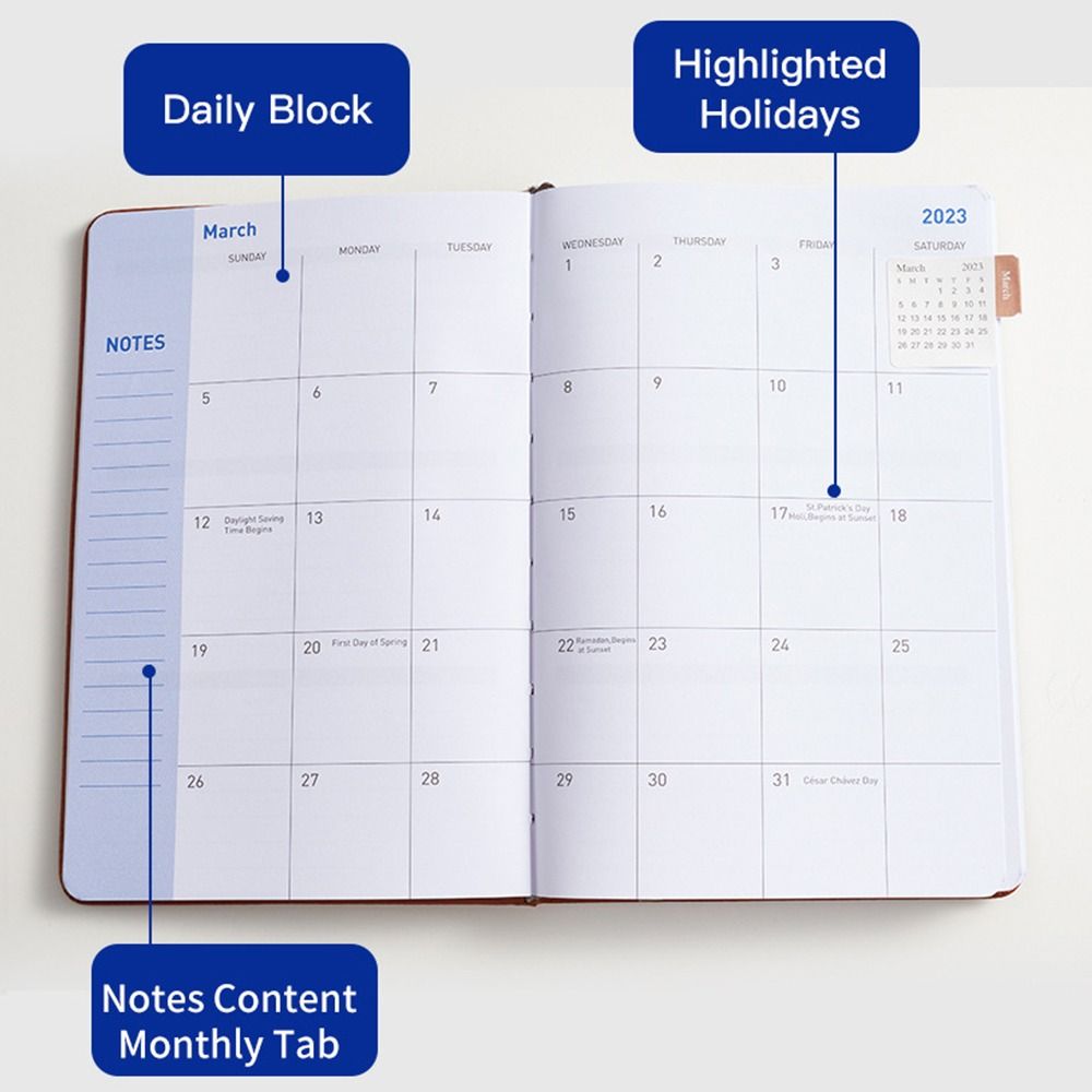 Buy 2023 Business Office 18 Months Notebook Calendar Schedule Book ...