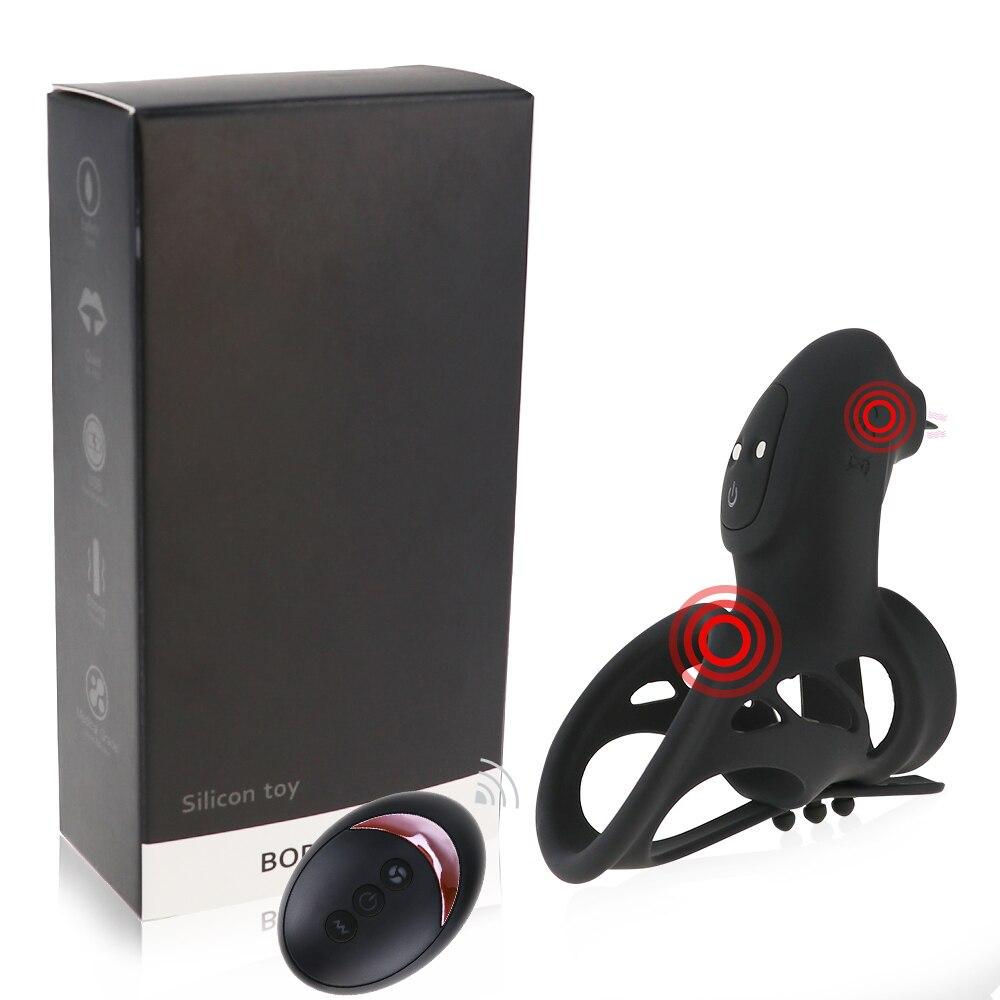 Buy Remote Control Penis Cock Ring Vibrator Longer Lasting Vibrating ...