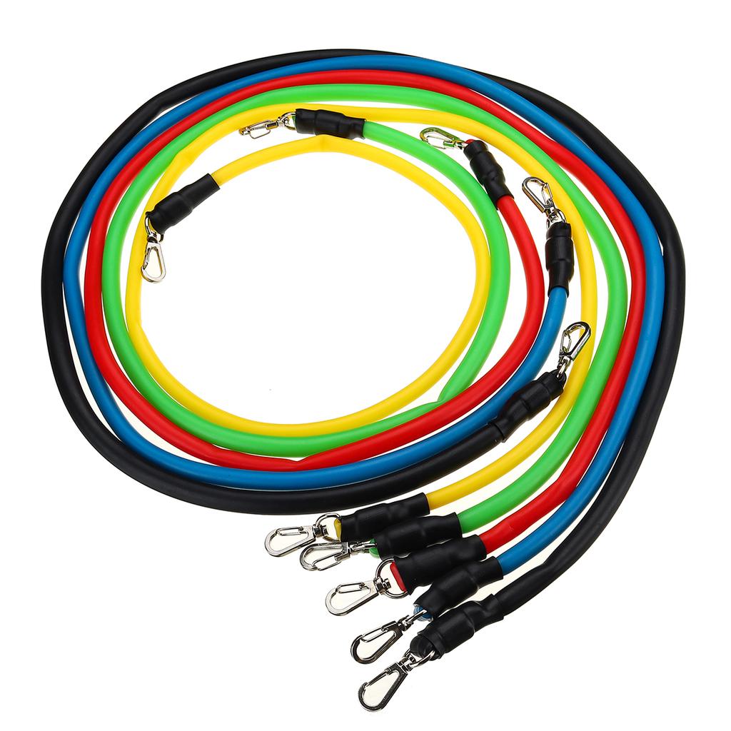 Buy 11 Pcs Natural Rubber Loop Tube Set Fitness Tubes Resistance Bands ...