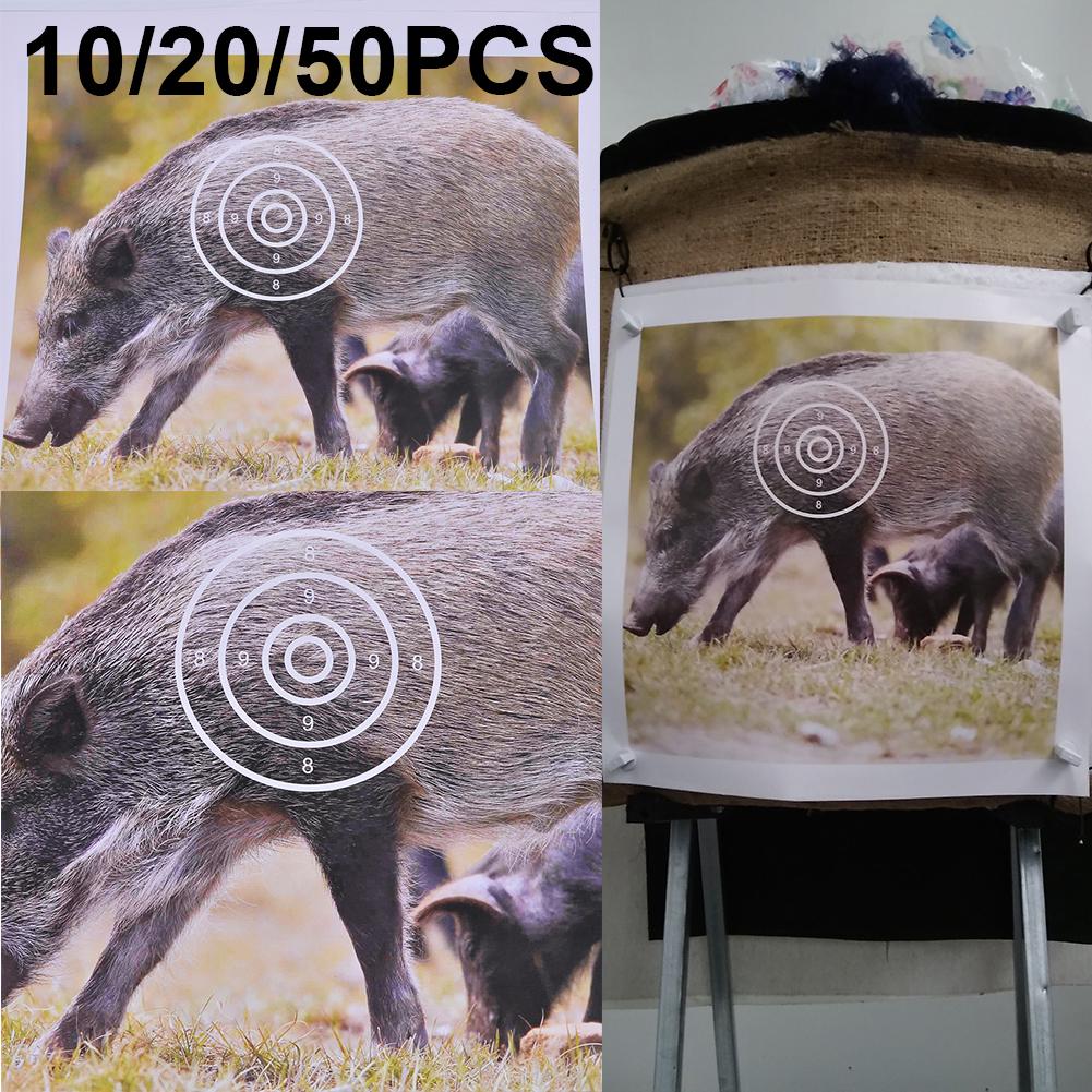 Buy 10/20/50Pcs 44*44cm Boar Target Paper Outdoor Sports Practice ...