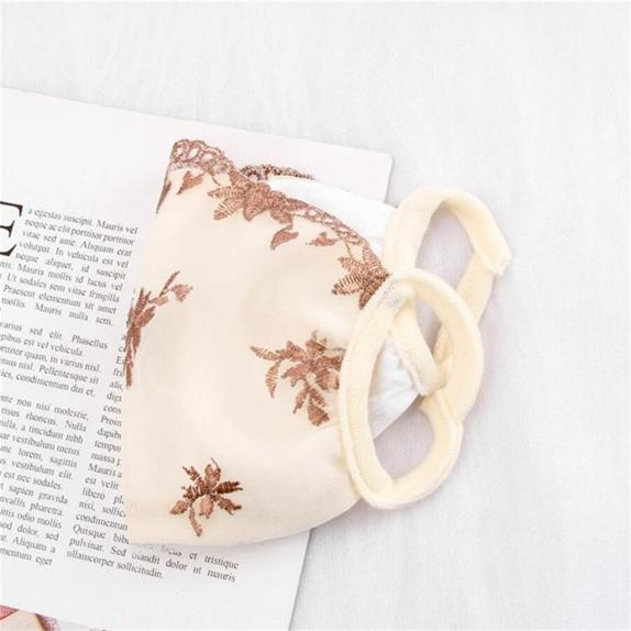 Buy Women Spring Summer Thin Sunscreen Flower Print Chiffon Masks Lady ...