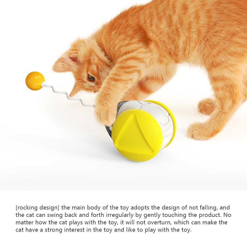 Automatic Cat Toys Interactive Cat Feather Tumbler Catnip Toys Blue ...