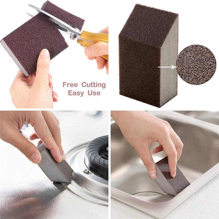 Buy Carborundum Sponge Nano Emery Sponges Caspian Stone Pot Brush Rust ...