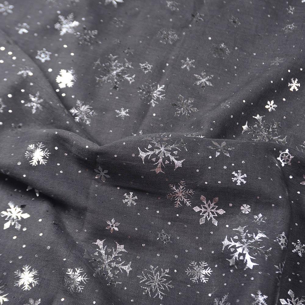 Buy Women Silver Snowflake Scarves Autumn Winter Shawl Wraps Neck ...