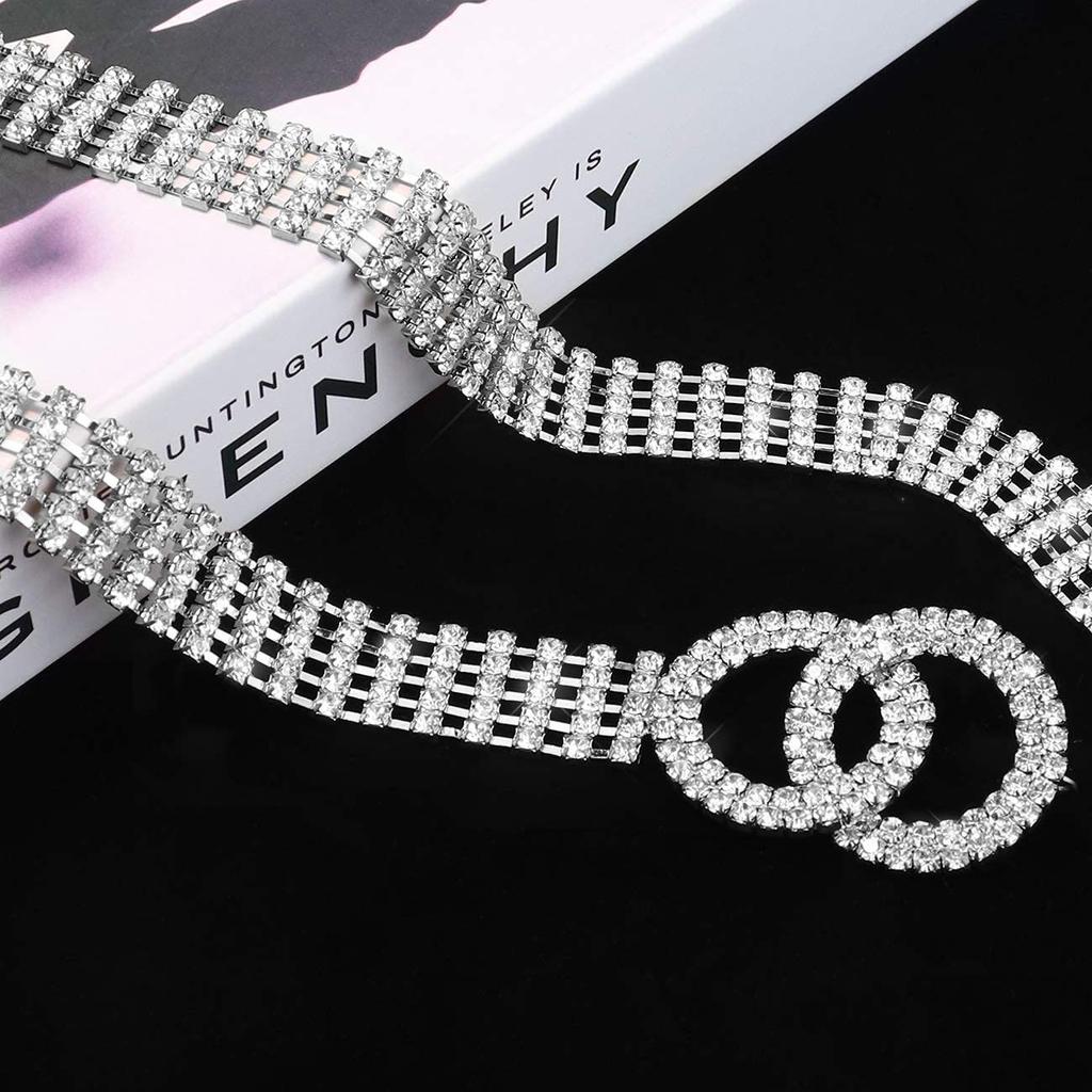 Cheap Women Waistband Adjustable Bling Rhinestone Chain Belt Sparkle ...