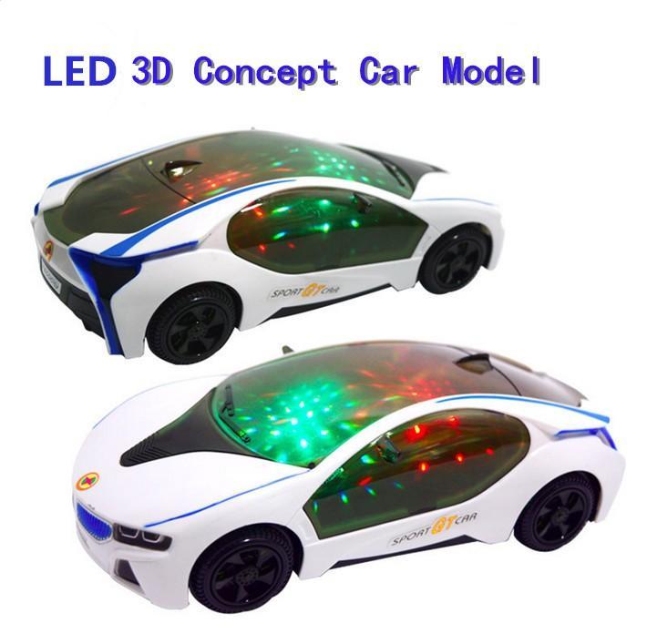 Buy 3D LED Sport Cars Diecast Toy Vehicle LED Flashing Light Car Music ...