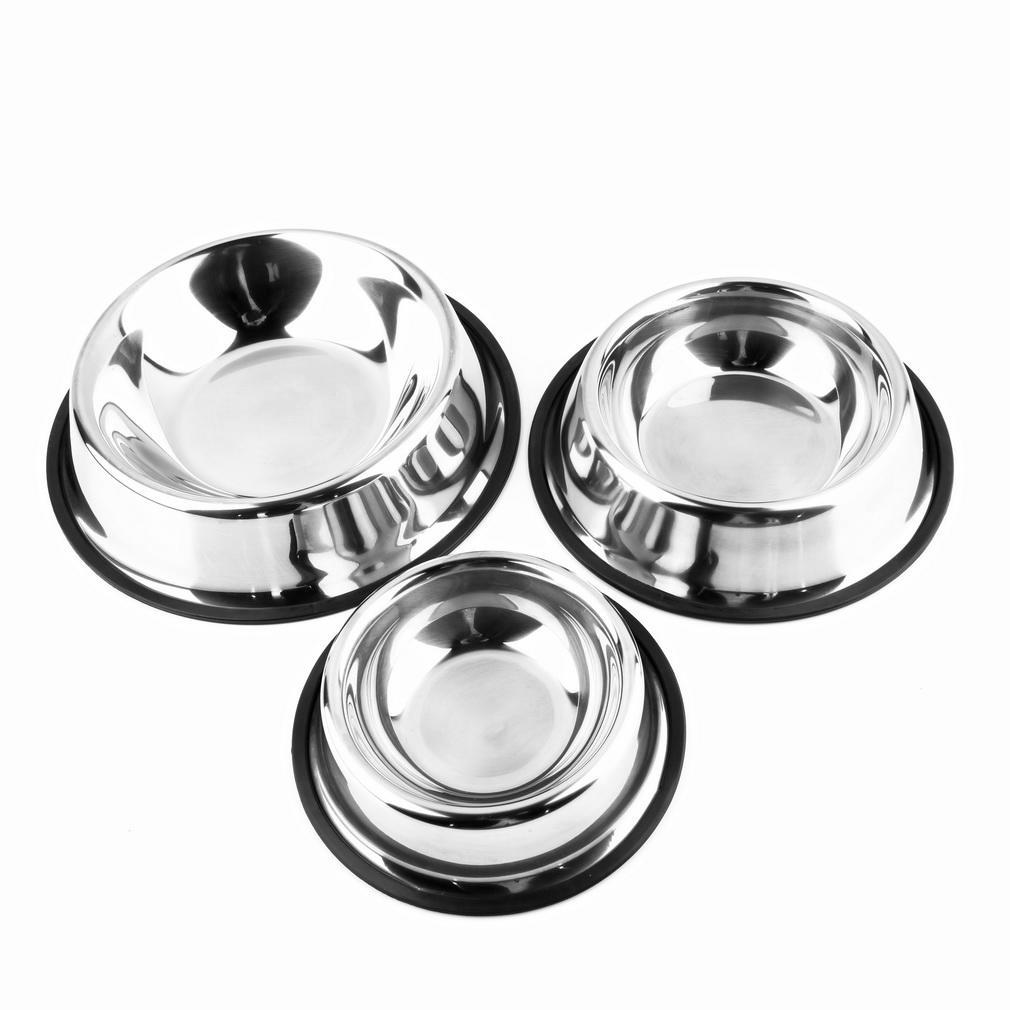 Buy All Size Stainless Steel No Tip No Slip Dog Puppy Pet Food or Water ...