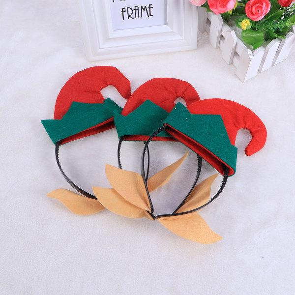 3pcs Headband Elf Hat Headbands Holiday Christmas Decoration Headwear ...