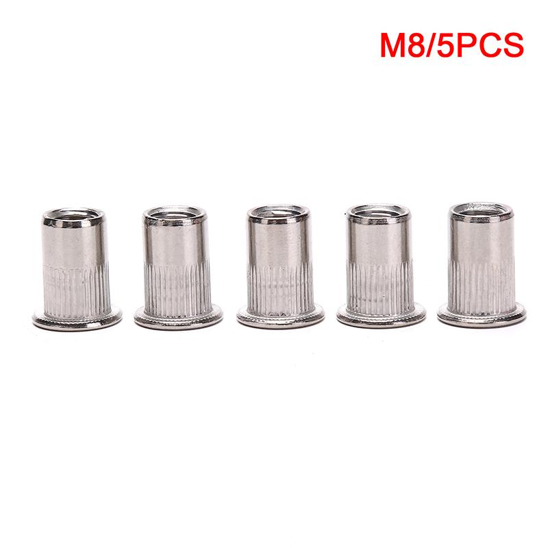 Buy 5/10Pcs Flat Head Rivet Nut M3 M4 M5 M6 M8 M10 M12 Rivnut Rivet ...