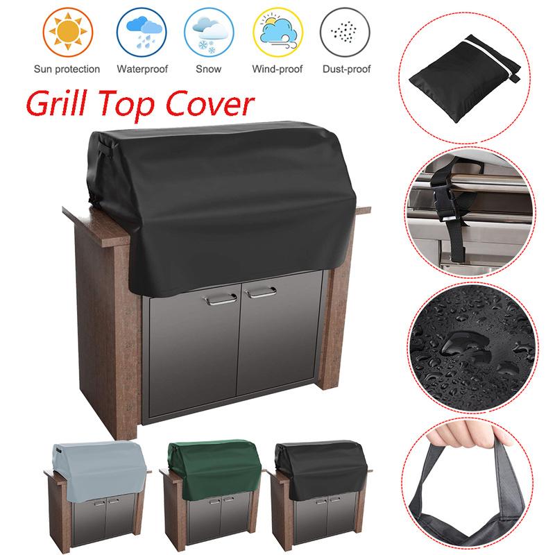 Buy Built-in BBQ Grill Top Cover Heavy Duty Waterproof Garden Barbeque ...