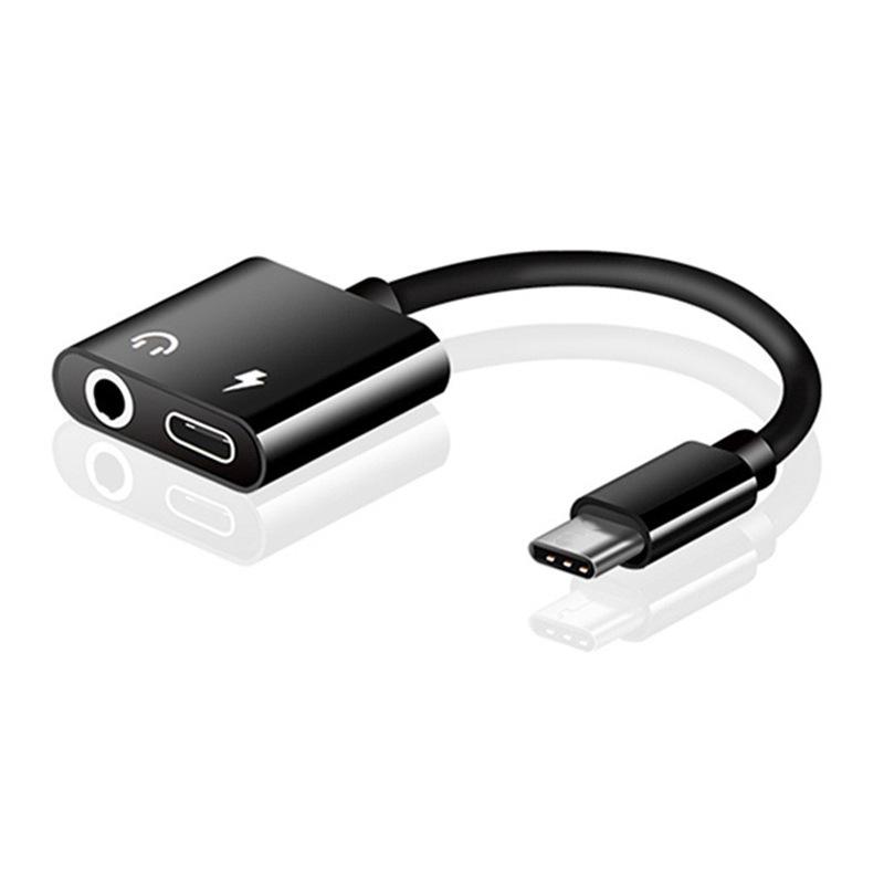 Buy 2 In 1 Type C Adapter USB Type-C To 3.5mm Jack Audio Charge Adapter ...