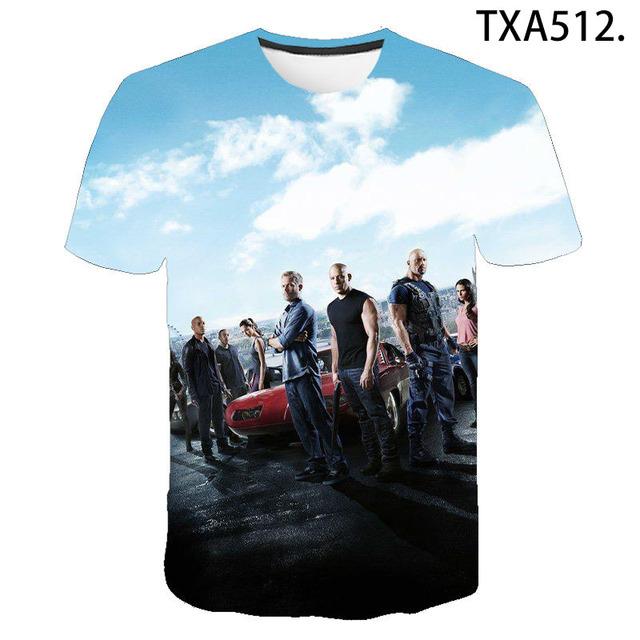 💰Köp billigt online 3d Print Fast &Furious T -Shirt Men Women Children Summer Fashion Casual ...