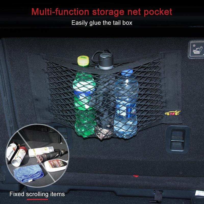 Cheap Auto Accessories Double Mesh Pocket Trunk Organizer Storage Mesh ...
