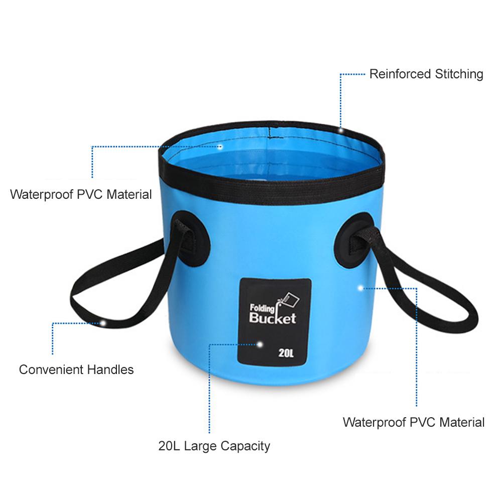 Cheap Camping Shower 12V Electric Outdoor Shower Folding Bucket Kit For ...