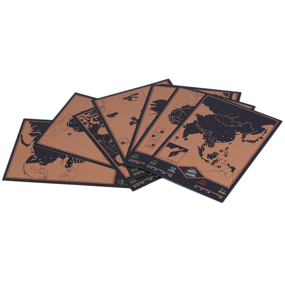 Buy Portable Travellers Bucket List Map Travel Book Lists Over 300 ...