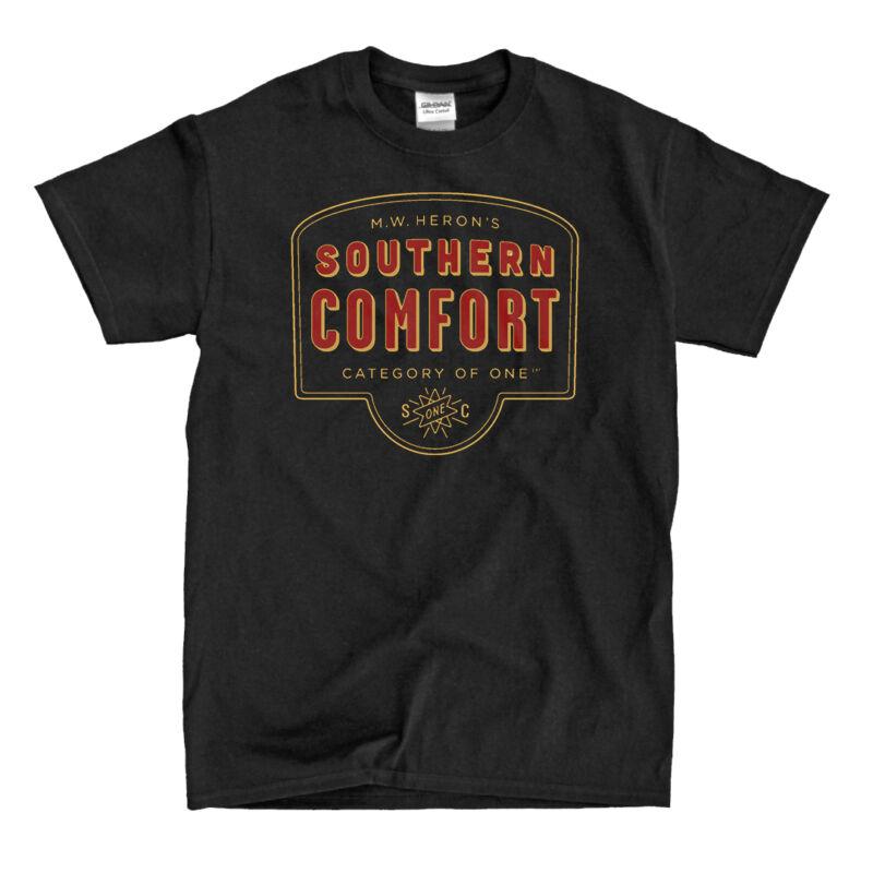 Buy Southern Comfort Whiskey Logo Black T-Shirt Ships Printed T-Shirt ...