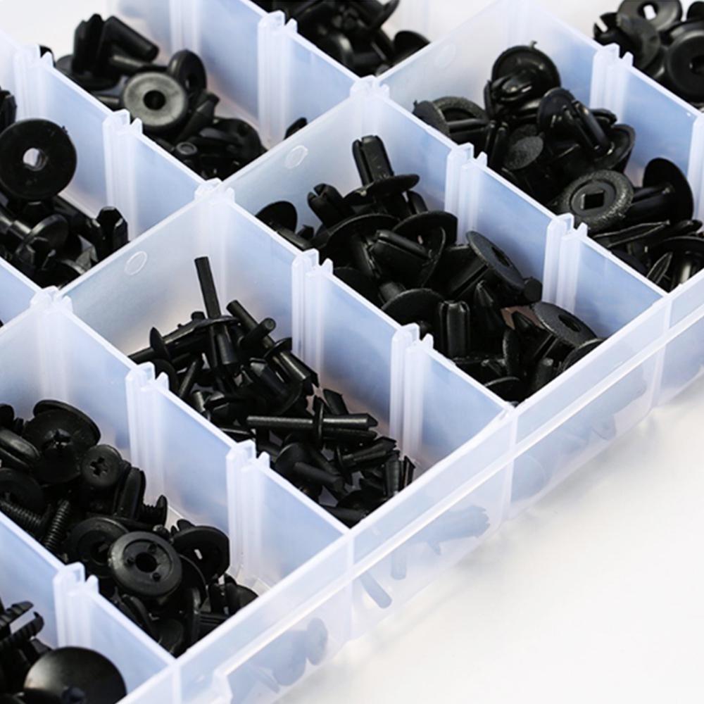 350PCS auto Fastener Kit coche universal nylon fijación clip Rivet set ...