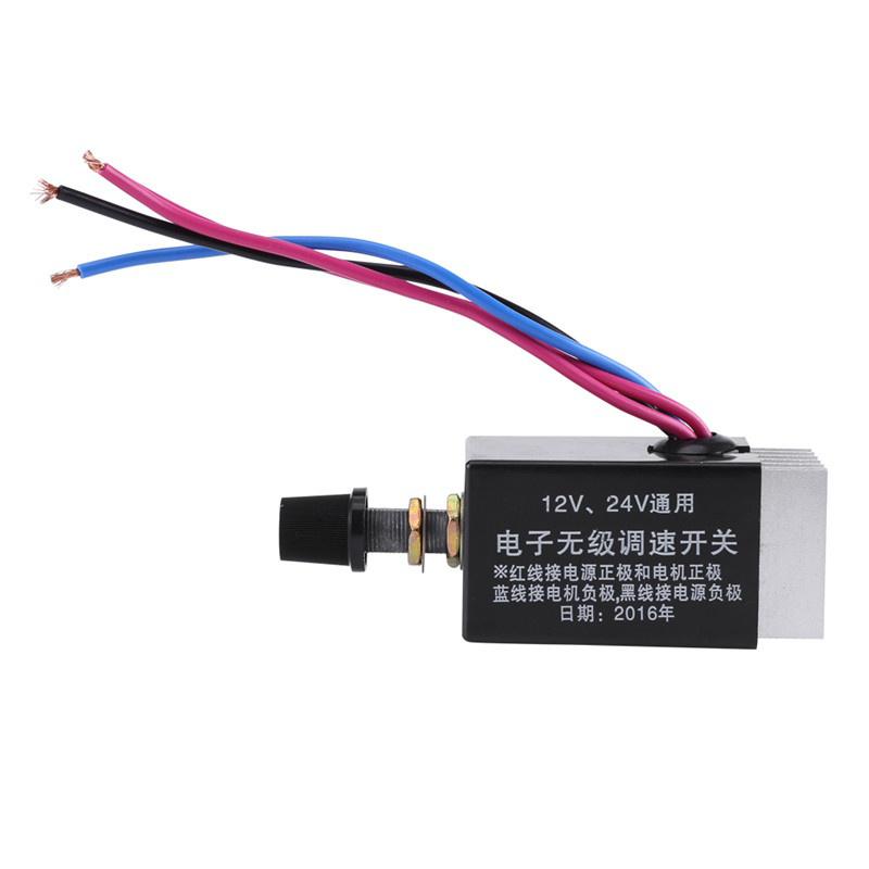 Buy Universal DC 12V/24V Motor Speed Controller Switch For Fan Heater ...