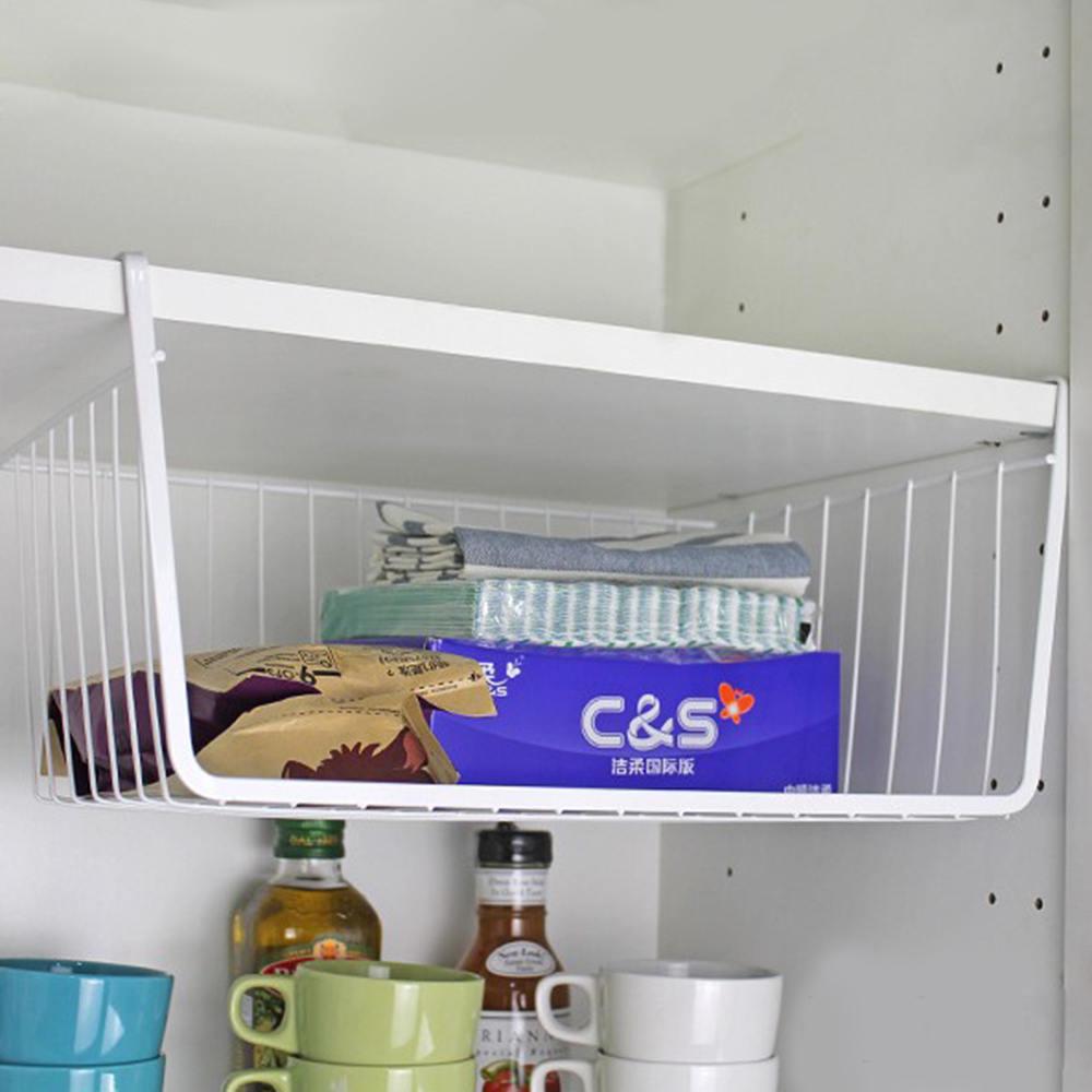 Kitchen Accessories Iron Under Cabinet Racks Table Hanging Basket ...