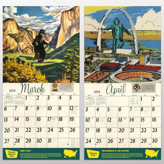 Buy Useful Ornamental Monthly Page Wall Calendar 2022 National Parks ...