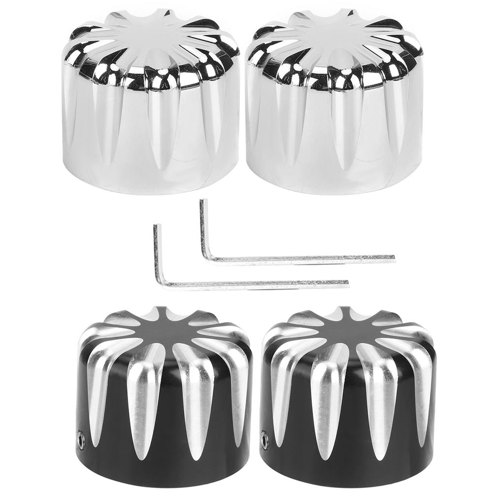 💰Kjøp Pair of Motorcycle CNC Aluminum Axle Nut Cap Cover Water Drop ...