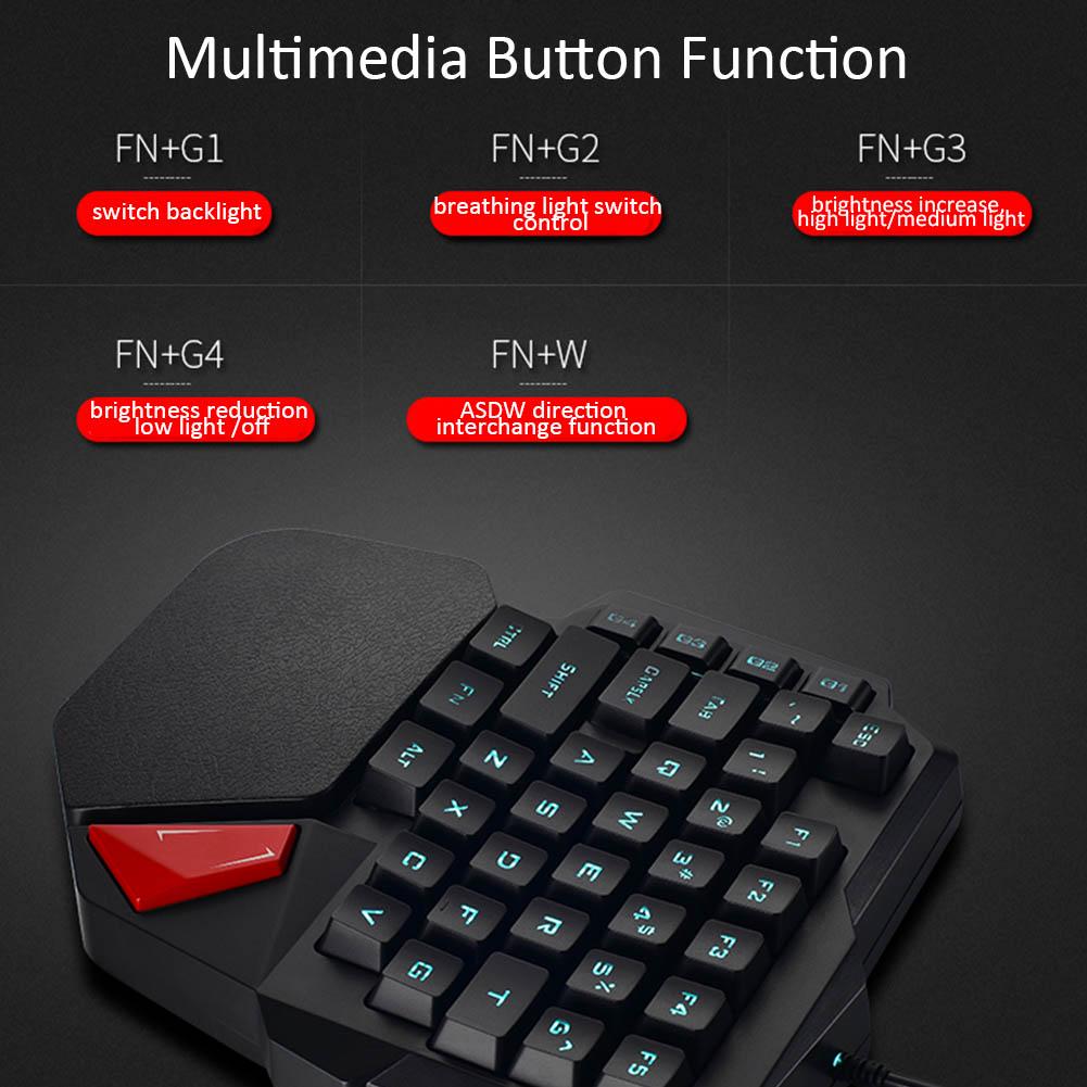 Buy Gaming Keyboard K108 Mechanical One-Handed Keyboard For PUGB Mobile ...