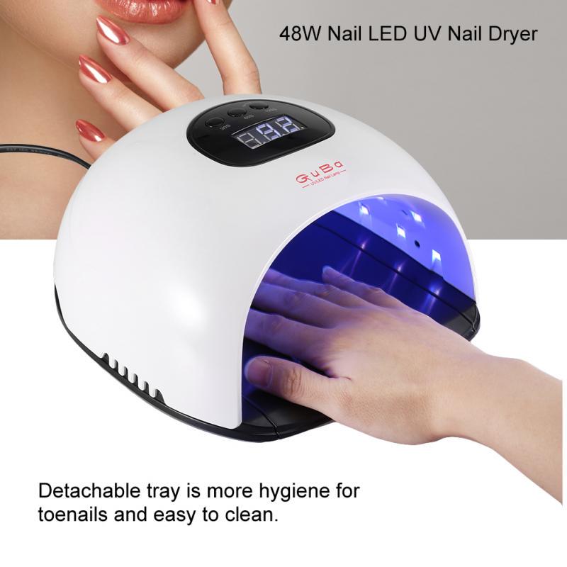 48W Smart Nail LED UV Nail Dryer Time Setting Digital Display Salon ...