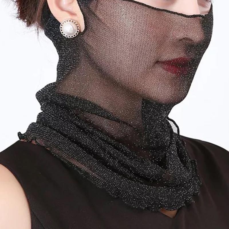 Buy Fashion Sunscreen Veil Small Silk Scarf Sunscreen Scarf Women's ...