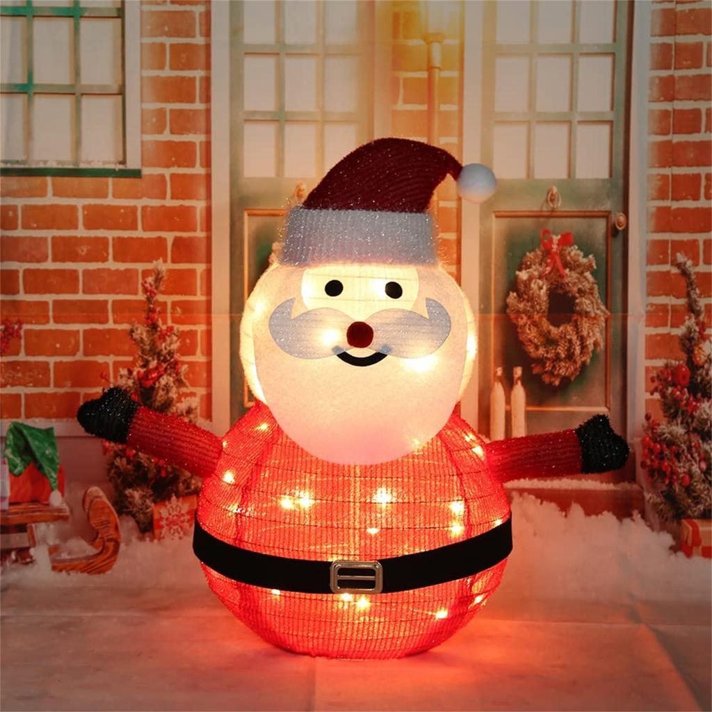 Christmas LED Lights Santa Claus Shaped Snow Lamp With 40 Led Beads ...