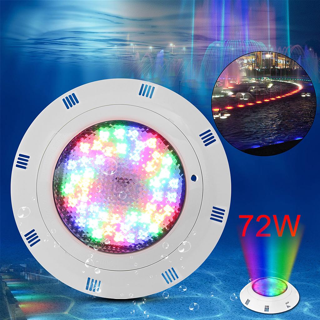 Buy 12V 72W IP68 RGB LED Submersible Light Remote Controlled Underwater ...