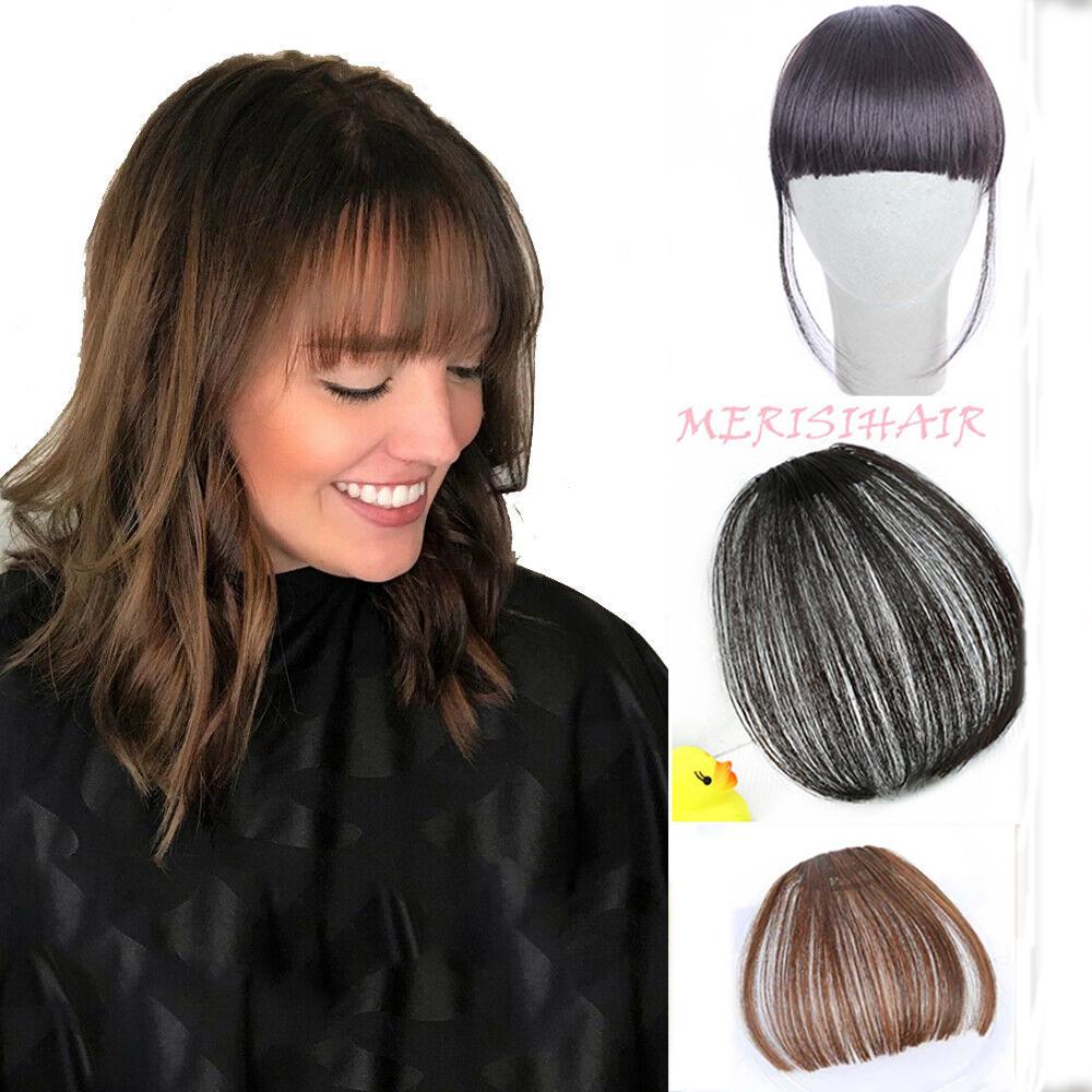 8 Color Clip In Hair Bangs Hairpiece Synthetic Fake Bangs Hair Piece ...