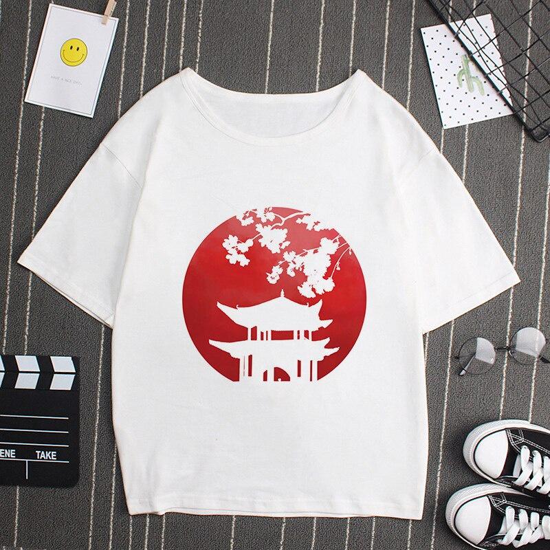 Buy Cute Japanese Style Harajuku Font Print Loose Short-Sleeve Shirt ...