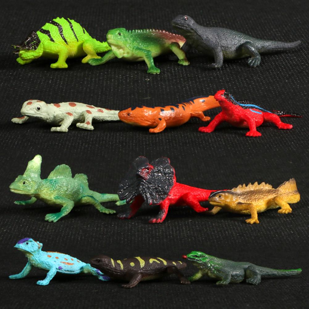 Buy Lizard Model 12pcs Children's Simulated Solid Amphibian Lizard ...