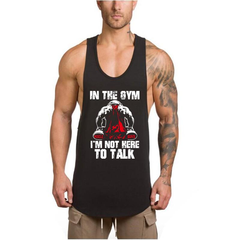 Buy Muscleguys Cartoon Print Work Out Vneck Muscle Tank Top Loose Ready ...
