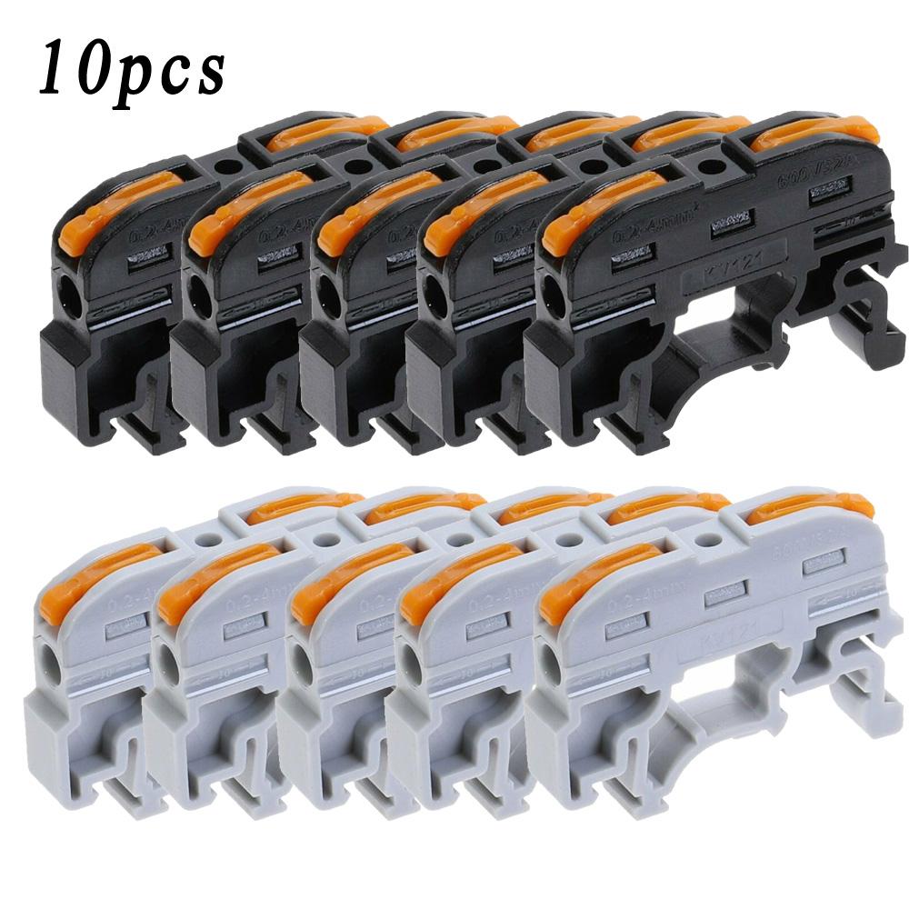 Buy 10pcs PCT-211 Din Rail Type Universal Compact Wire Connector Terminal Block at affordable ...