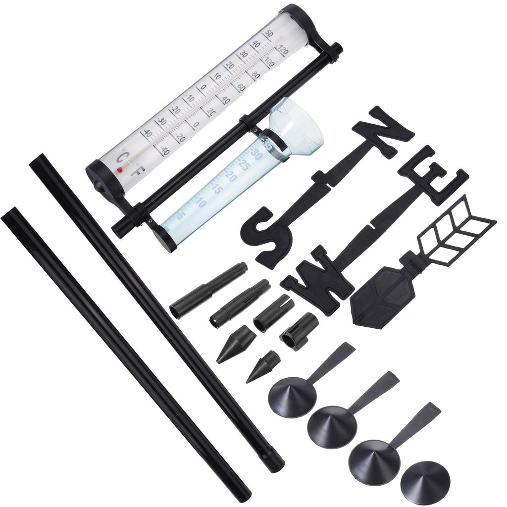 PDTO Outdoor Garden Weather Station Meteorological Measurer Vane Tool ...