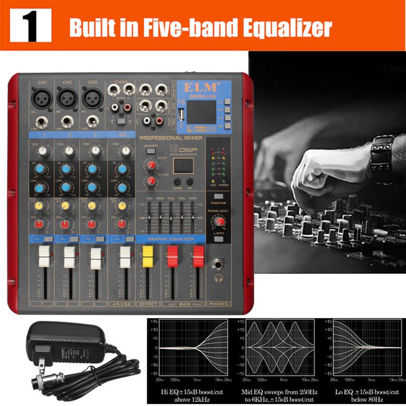 Buy 4 Channel Bluetooth USB Audio Mixer Power Stage Mixing Amplifier ...
