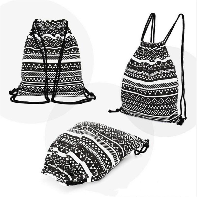 Buy Fashion National Style Canvas Drawstring Backpack Bag at affordable ...