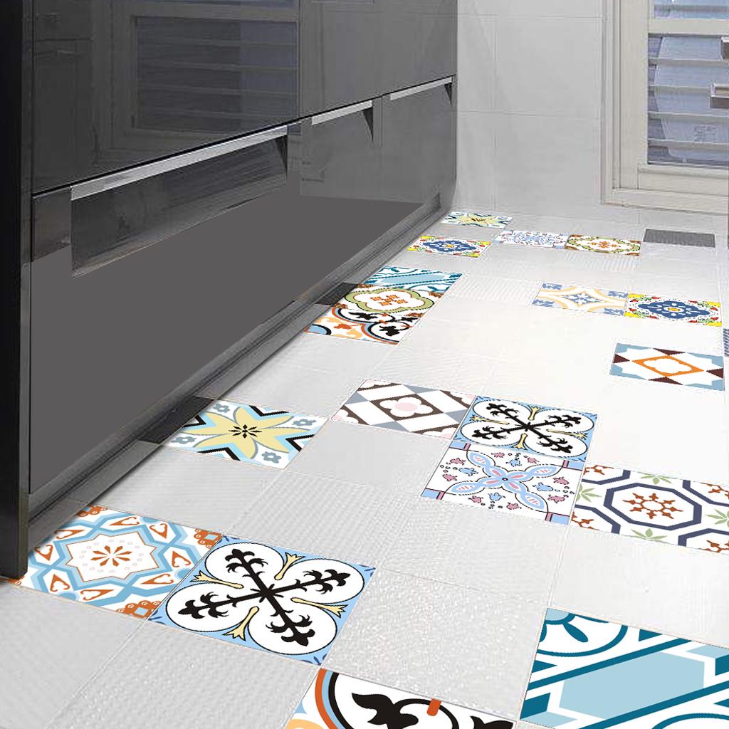 Buy 12 Pieces Retro Mosaic Wall Tiles Stickers Kitchen Bathroom Tile ...