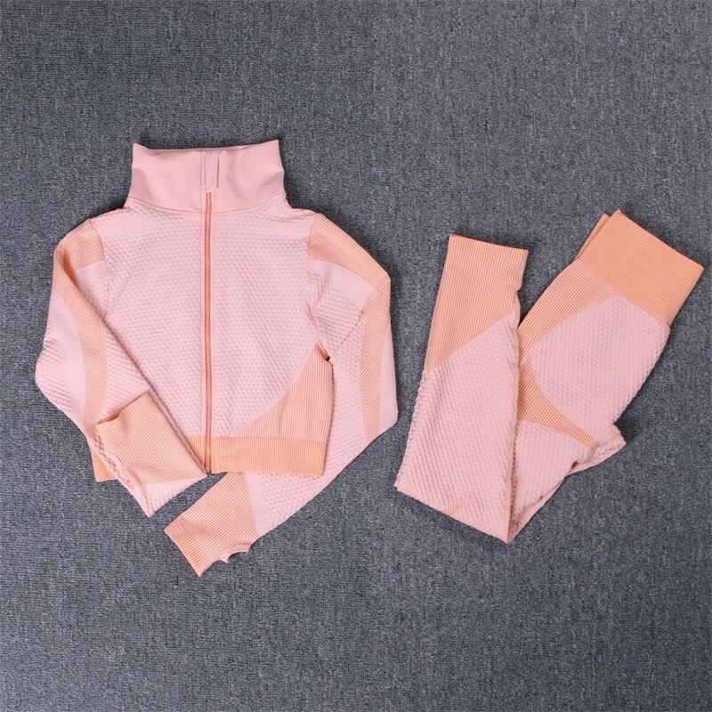 Buy Seamless High Waist Women Yoga Sets Female Gym Suits Wear Running Clothes Yoga Suit Long ...