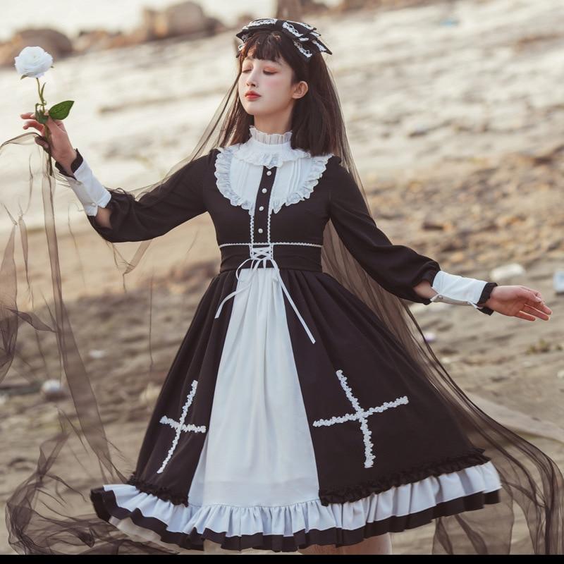 Buy Holy Cross Retro Gothic Victorian Women's Dress Role Play Costume ...
