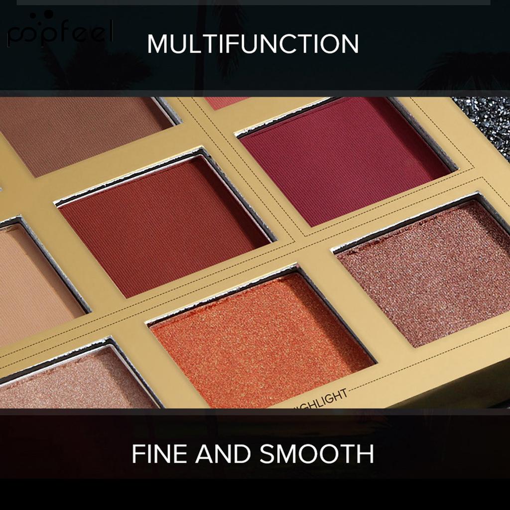Buy Popfeel 9 Colors Matte Palette Glitter Pearlescent Eyeshadow at ...