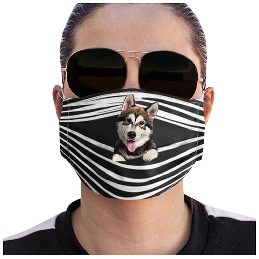 Glo-new General Dogs Prints Breathable Washable Mask Face Cover Filter ...