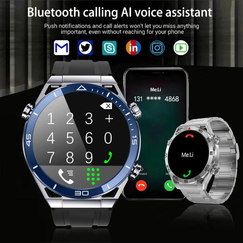 Buy 2023 New NFC ECG+PPG Bluetooth Call GPS Motion Tracker Smart Watch For Huawei Watch Ultimate ...