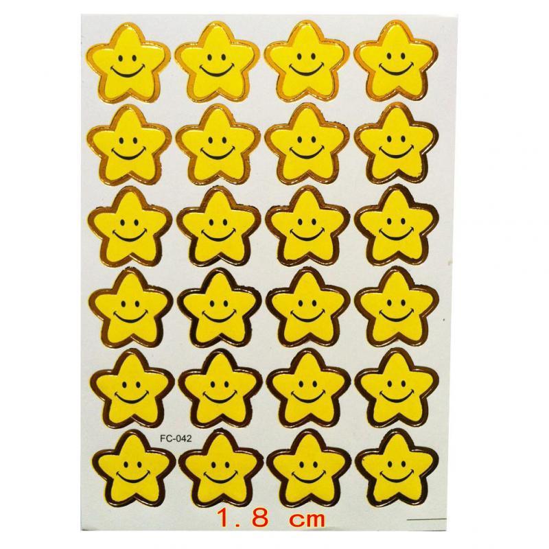 Buy 240 Emoji Smile Star Sticker School Kids Teacher Label Reward Craft ...