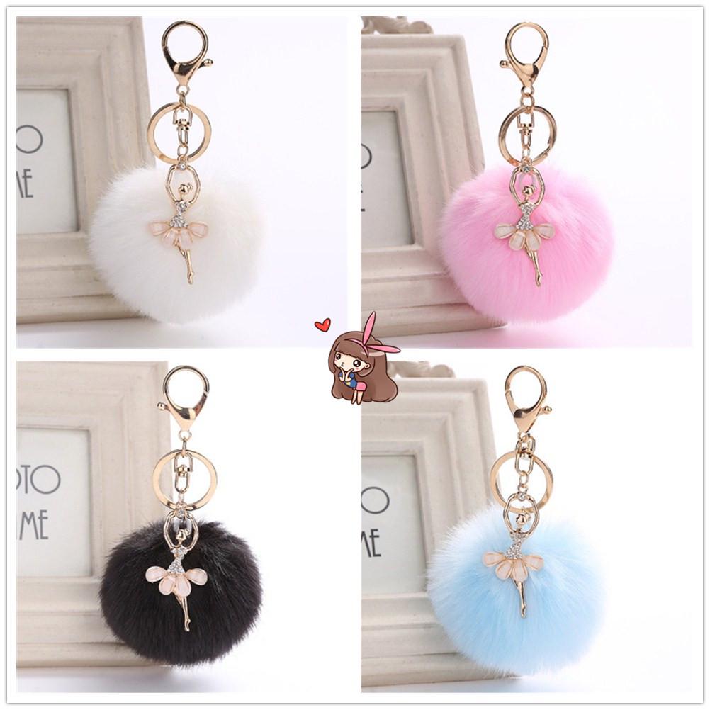 Buy 8CM Cute Dancing Angel Keychain Pendant Women Key Ring Holder ...